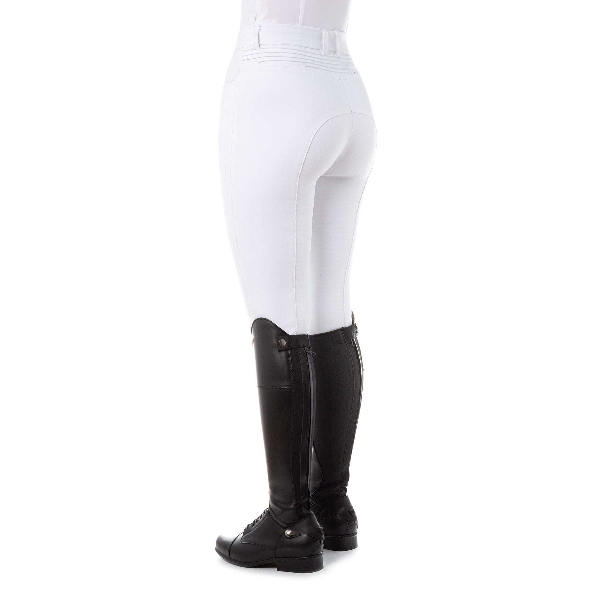 EQUISHOP TEAM WOMEN'S SOFTSHELL FULL SILICONE GRIP BREECHES WHITE ...