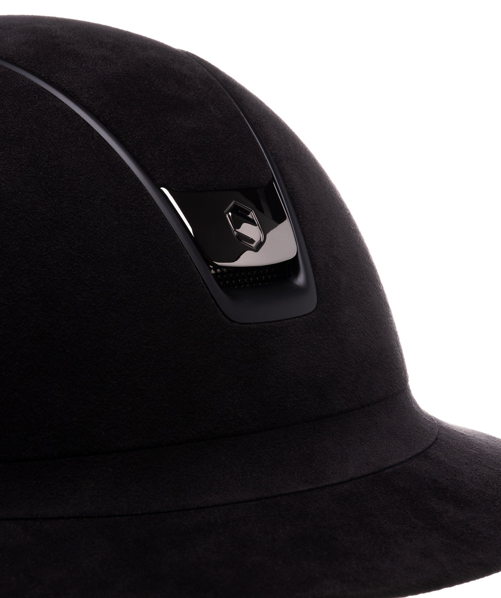 SAMSHIELD HELMET MISS PREMIUM 2.0 / BLACK ALCANTARA/ MAT BLACK / CHROM ...